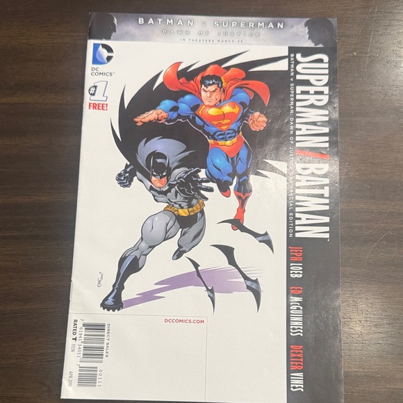 DC Comics | Other | Dc Comics Superman And Batman Comic With Red And ...